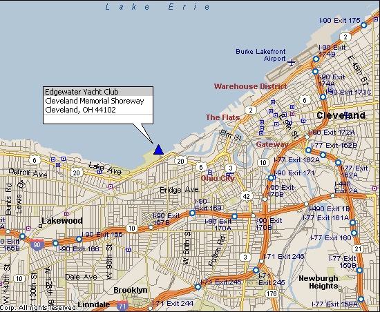 Directions & Maps - Edgewater Yacht Club